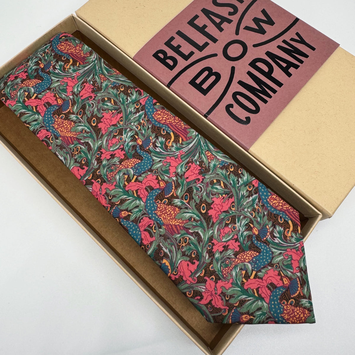 Liberty of London Tie in Peacock Garden - Belfast Bow Company