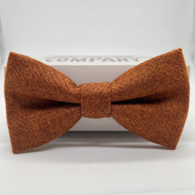 Tweed Bow Tie in Burnt Orange - Belfast Bow Company