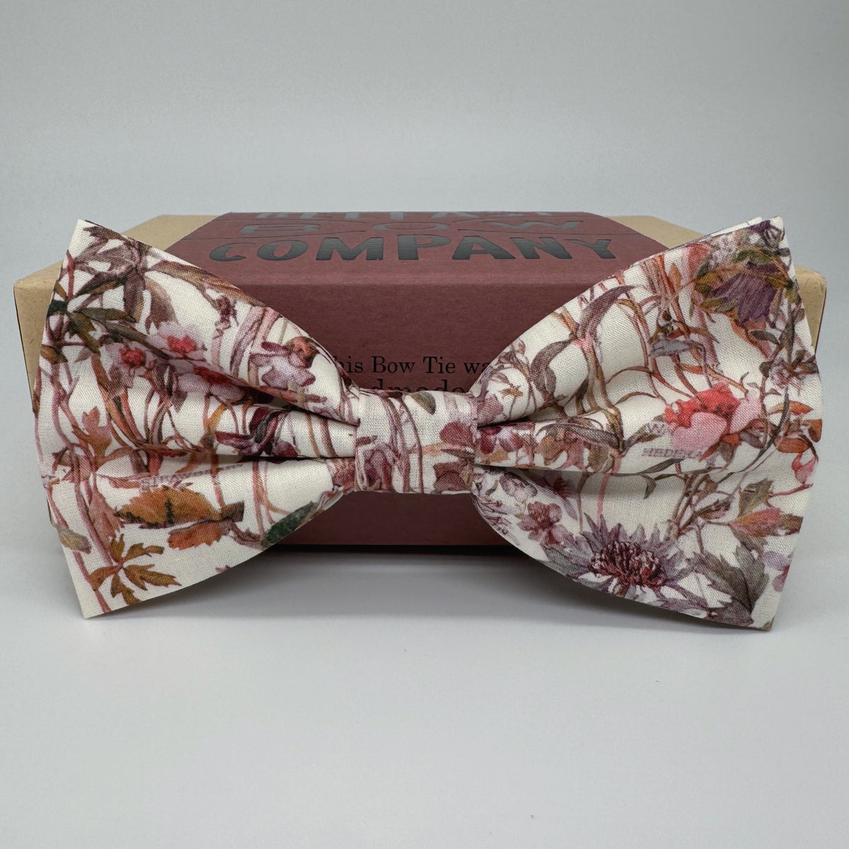 Liberty of London Bow Tie in Dusky Pink Wildflowers - Belfast Bow Company