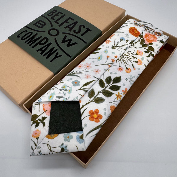 Boho Blooms Tie in Spring Floral - Belfast Bow Company